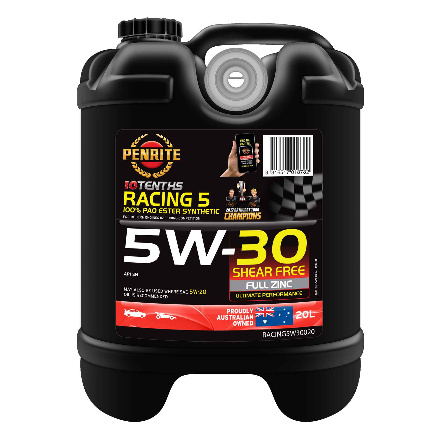 Penrite 10 Tenths Racing 5 5W-30 20L – Lyto